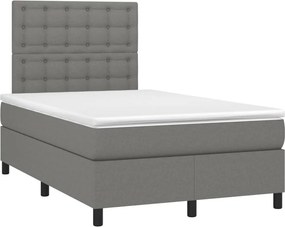 Box spring postel s matrací tmavě šedá 120x200 cm textil 3142082
