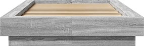 Rám postele s LED osvětlením šedý sonoma 90 x 200 cm kompozit 3281124