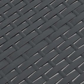 Zahradní stůl antracitový 58 x 58 x 41 cm PP ratan 315640