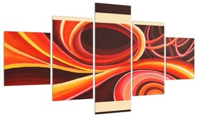 Abstraktní obraz - tvary (125x70 cm)