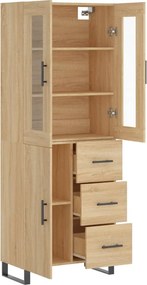 Skříň highboard dub sonoma 69,5 x 34 x 180 cm kompozitní dřevo 3198492
