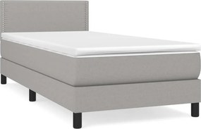 vidaXL Box spring postel s matrací 90x200 cm textil [3139945] Barva: tmavě hnědá