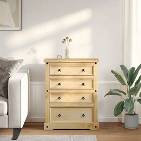 Komoda Corona 92 X 48 X 120 Cm Masivní Borové Dřevo