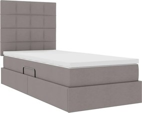 Postel s úložným prostorem a matrací Taupe 100 x 200 cm textil 3371763