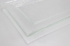 BDK-GLASS Servírovací tácek MAXIM 23x13cm Barva: Šedé sklo