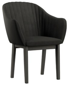 Židle Felix Dub černý/černé čalounění