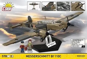 COBI 5777 Messerschmitt Bf 110C / Stavebnice / 578 dílků / 2 figurky /