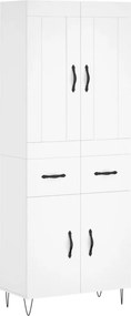 Skříň highboard bílá 69,5 x 34 x 180 cm kompozitní dřevo 3199905