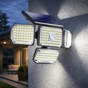 Venkovní solární nástěnné LED osvětlení PIR čidlo,Immax CLOVER-2 s externím panelem, 5W