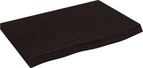Koupelnová deska tmavě hnědá 60x40x (2-6) cm ošetřený masiv 3156202