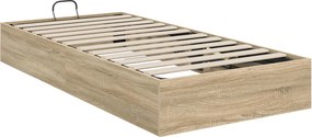 Ottoman postel Sonoma dub 203 x 90 x 25 cm Dřevěný materiál 3409255