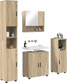 Sada koupelnového nábytku 4 ks Sonoma dub 61 x 35 x 64 cm 3392965