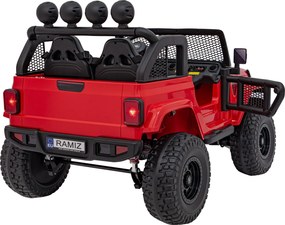 Ramiz Terénní autíčko OFF-ROAD 3.0 pro děti červené + dálkové ovládání + plynulý start + pásy + audio LED