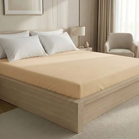 Kvalitex Bavlněné prostěradlo napínací meruňkové 90x200cm