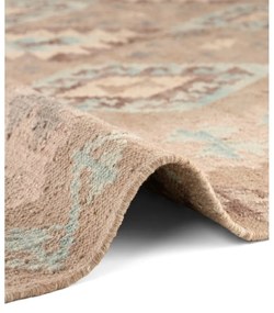 Světle modrý/béžový oboustranný ručně tkaný vlněný koberec 160x230 cm Kamal Dune – Nouristan