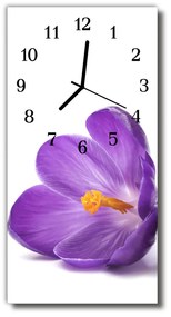 Skleněné hodiny vertikální Květinové květy
