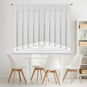 ZÁCLONA NA PÁSCE LUISA 400X160 CM BÍLÁ