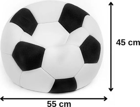 Sedací vak fotbalový míč malý bílo-černý EMI