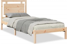 Prodloužený rám postele bez matrace 100 x 220 cm masivní dřevo 3309199