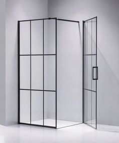 BPS-koupelny Čtvercový sprchový kout HYD-SK13 80x80 černá/transparent