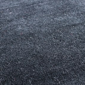 Asra, Ručně všívaný kusový koberec Asra wool černá, 60x110, černá, ložnice