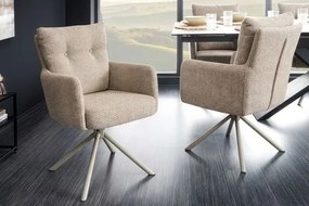 Designová otočná židle Maddison šampaňská béžová