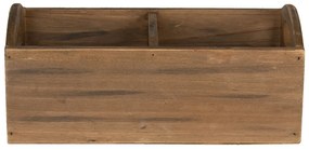 Hnědý dřevěný zásobník - 30*15*13 cm