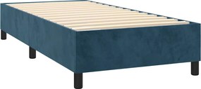 Box spring postel s matrací tmavě modrá 80 x 200 cm samet 3138053