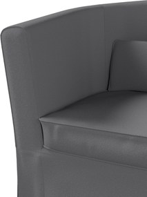Potah na křeslo IKEA Ektorp Tullsta barva šedá látka pletený vzor
