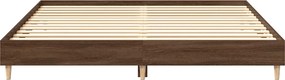 Rám postele bez matrace Hnědý dub 200x200 cm kompozitní dřevo 3328705
