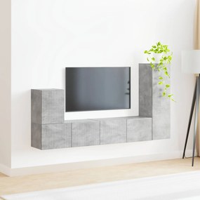 Sestava TV skříněk 3 ks Betonově šedá Kompozitní dřevo 3409018
