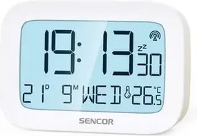 SENCOR SDC 2200 bílá / Digitální budík / LED displej / Teploměr