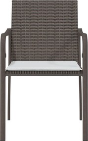 vidaXL Zahradní židle s poduškami 4 ks 56 x 59 x 84 cm polyratan [3187073] Barva: Černá