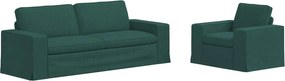 Set pohovek 2 ks Tmavě zelená textil 3407591