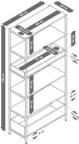 Tchibo - Regál »Klaar« - barva: bílá