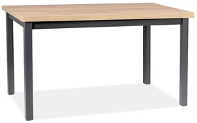 SIGNAL Jídelní stůl - ADAM, 120x68, dub artisan/matná černá
