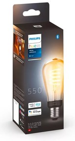 Filamentová smart žárovka E27, 7 W White ambiance – Philips Hue
