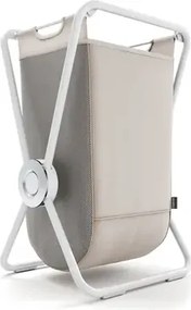 Simplehuman X-FRAME bílá ocel, béžový polyester / Koš na prádlo / sklá