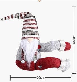 Flamenco Mystique Vánoční skřítek Father Christmas Vánoční skřítek se suchým zipem 38 cm norský vzor KSN24