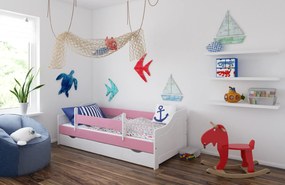 BabyBeds Dětská postel LILI Velikost postele: 180x80 cm, Barevné provedení: Růžová, Úložný prostor: Ano, s úložným prostorem Bílá