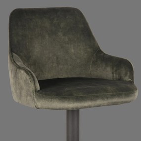 LABEL51 Sametová barová židle FENDER zelená CM-55.023