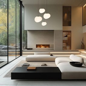 Černo-bílé závěsné svítidlo Stones – Candellux Lighting
