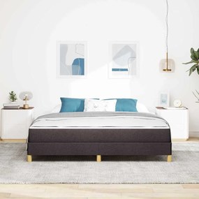 Postel s boxspringem s matrací Tmavě hnědá 180 x 200 cm textil 3398587