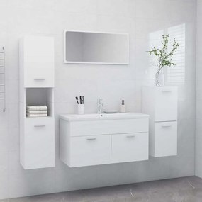 vidaXL Set koupelnového nábytku dřevotříska [3070928] Barva: Bílá