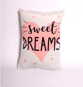 Lovegifts  Dekorační polštářek Sweet dreams 31x45cm bílý
