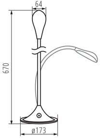 Kanlux 22343- LED Stmívatelná flexibilní stolní lampa FRANCO LED/6,8W/230V černá