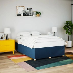 Rám postele bez matrace modrý 160 x 200 cm textil 3284749