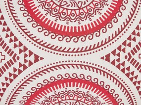 Bavlněný polštář se vzorem 30 x 50 cm červený/bílý ANTHEMIS Beliani