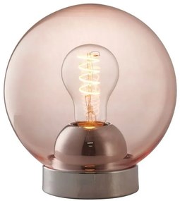 OnaDnes -20% Růžová skleněná stolní lampa Halo Design Bubbles