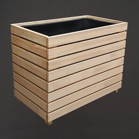 AMADEA Dřevěný designový vyvýšený záhon s nádobou uvnitř 1 kus, 76x43,6x31cm